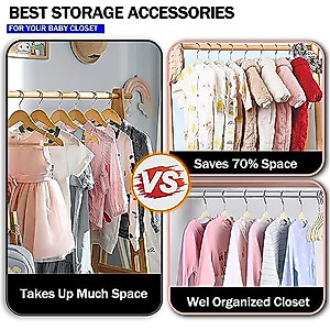 GVTECH Kids Hangers Velvet, [50 Pack] Children Cloth Durable Baby Hangers for Closet - Perfect Infant Toddler Kid Hanger for Everyday Use, Non Slip 360° Hooks for Shirt, Pant, Dress (50 Pack, Ivory)