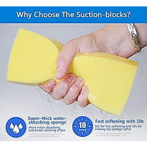 SAUGWUNDER Cleaning Sponge Super Absorbent Water Durable ^~ You Know 17.5×7.5×3.5 cm[6.9 x 3 x 1.38 inches] Use for Household Clean Cars/Boats The dust and Dirt on Furnitures,Bathtubs&etc. (Blue)