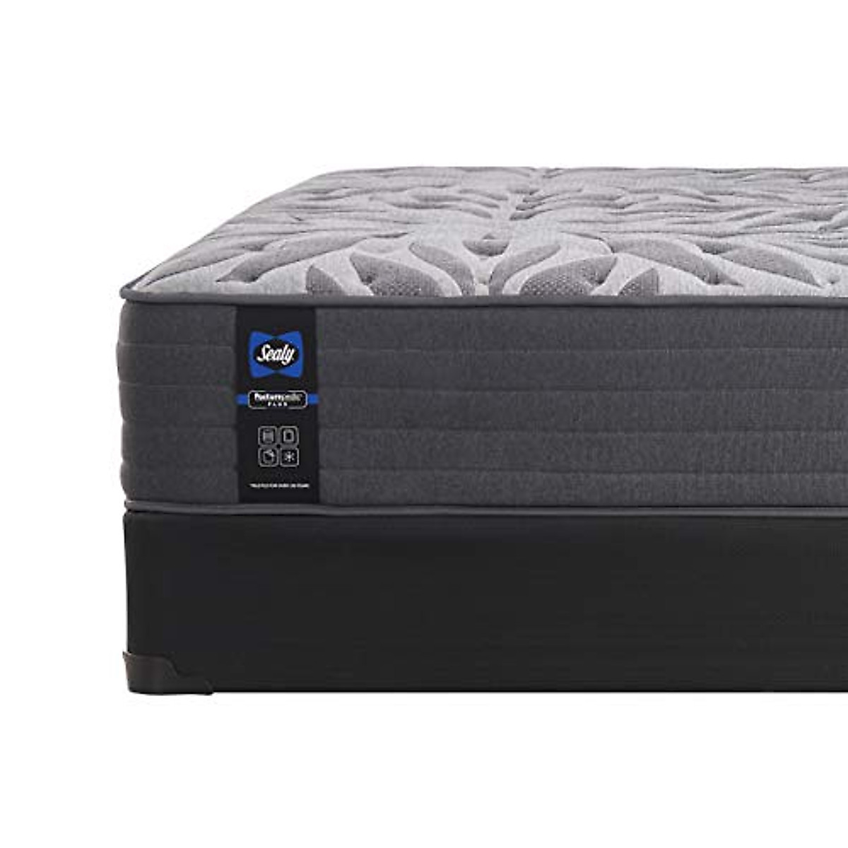 Sealy Posturepedic Plus, Tight Top 13 Medium Mattress with Surface-Guard and 9-Inch Foundation, King, Grey
