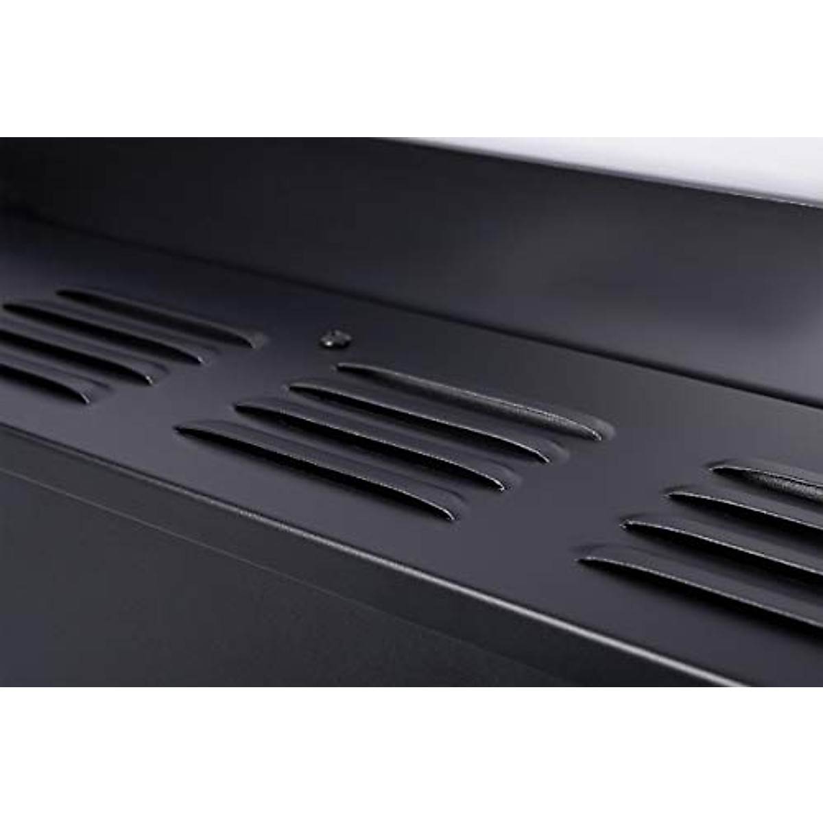 Napoleon Amano 60 - NEFL60B-1 - Wall Hanging Electric Fireplace, 60-in, Black, Glass Front, Crystal Cube Ember Bed, Rocks & Pebbles, Adjustable Flame Colors, Remote Included