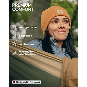 DANISH ENDURANCE Sustainable Classic Beanie for Men & Women, Plain Kitted Hat