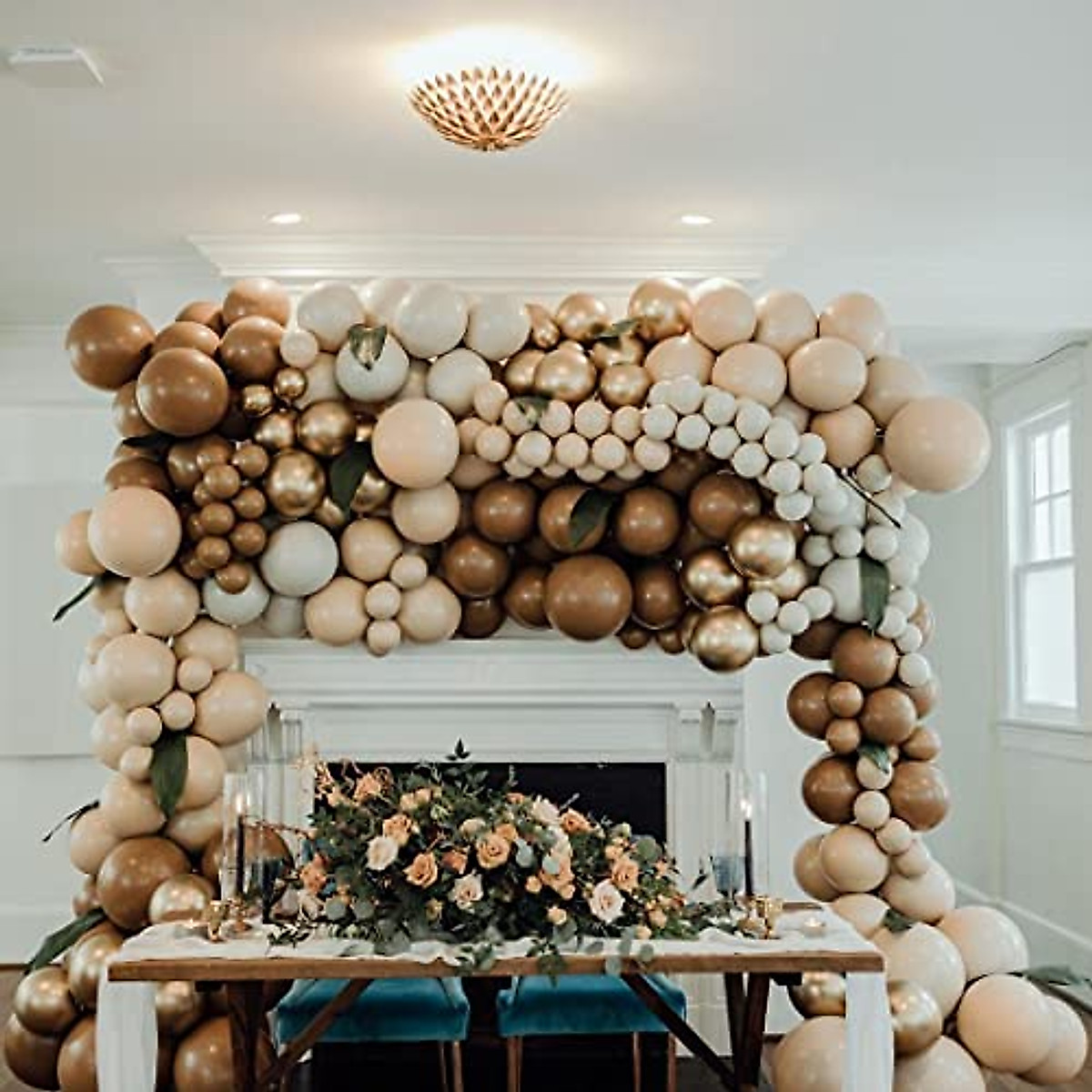 Brown Balloon Garland Kit, JOGAMS 129 Pack Neutral Balloon Arch, 5/10/18 Inch Brown Nude Balloons for Baby Shower Bridal Shower Birthday Decorations Neutral Theme Party Decorations