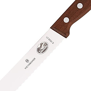 Victorinox 8-Inch Wavy Edge Bread Knife, Rosewood Handle