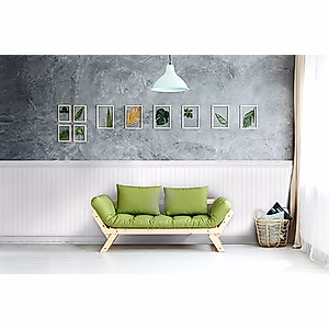 Plastpro 3 Foot Reversible Wall Panels | Easy to Install Wainscoting for Simple Home Improvement Projects (White, 6 Piece)