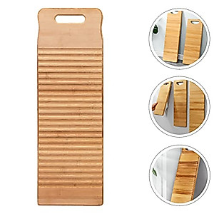 Cabilock Washboard Thickened Wooden Washboard for Laundry Home Wooden Laundry Washboard