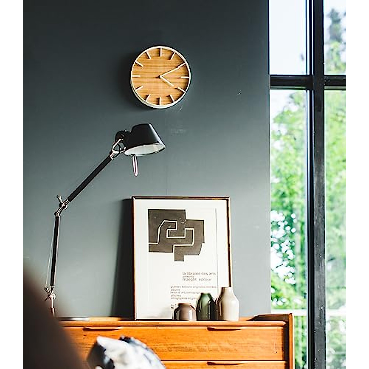 Yamazaki Home Wall Clock - Modern Wood Home Decoration Steel + Wood One Size Ash