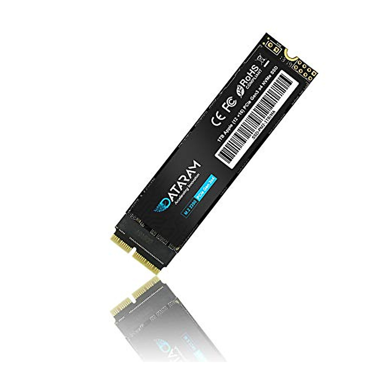 Dataram 1TB M.2 M-Key PCIe NVMe SSD for 2013-16 MacBook, Mac Pro, Air, Mini, iMac