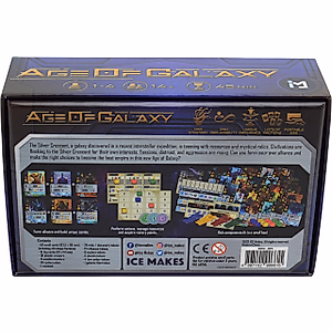 ICE MAKES Age of Galaxy | Strategy Card Game | 4X Space Game | Board Games | Pocket Size, Travel and Family Friendly | 1-4 Players Board Game Adventure | 14+ Years