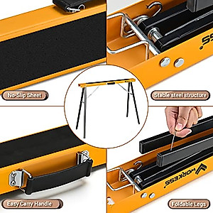 WORKESS Saw Horses 2 Pack Folding, Portable Saw Horses Heavy Duty 550 lbs Weight Capacity Portable Folding Legs and Easy Carry Handle