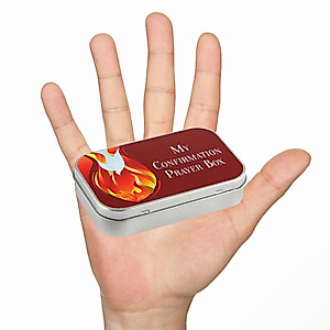 My Confirmation Keepsake Prayer Box with Journaling Note Paper, Pencil and Collectible Tin Case, Inspirational Religious Gifts for Teenage Boys and Girls, 50 Papers, 4 Inches