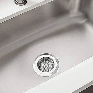 Kitchen Sink Strainer Basket Drain Catcher (2-pack) - 4.5” Diameter, Wide Rim, Premium Stainless Steel Sink Disposal Stopper, Anti-Clogging Micro-Perforation 2mm Holes Basket Drains Sieve - Rust Free