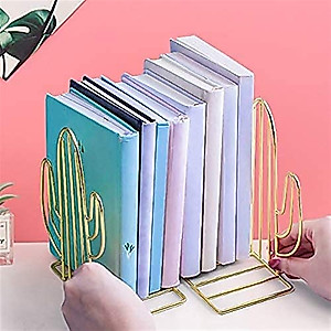 WJCCBJQXW Bookends 2pcs Decorative Bookends Metal Decorative Book Ends Dividers Holders for Shelves Dispensers Display for Library Office