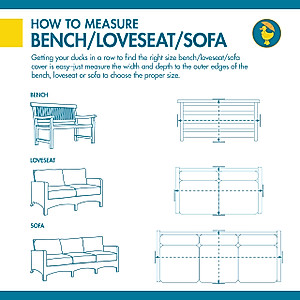Duck Covers Elegant Waterproof 93 Inch Patio Sofa Cover, Patio Bench Cover