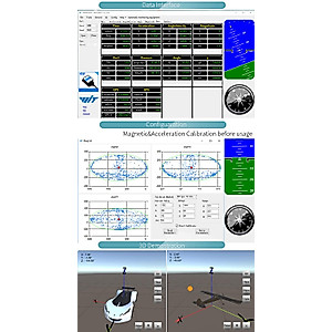WitMotion WTGAHRS1 10-axis High-stability IMU AHRS Inclinometer, High-precision Acceleration+Gyro+Angle+Magnet+Air Pressure+GPS, TTL Level, Low-consumption Navigation Position Tracker with GPS Antenna