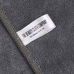 BeautyClothCo Esthetician Towels for Facials - Pack of 2 Facial Towels - Mask Removing Face Wrap - Perfect for Spa, Salon, & at-Home Skincare - Super Soft Microfiber Face Towel Set - Grey