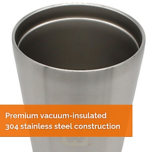 6PINT 20 oz. Imperial Pint Tumbler | Pint Glass Cooler | Cooler for 12 oz. to 24 oz. Plastic Cups | Premium Vacuum-Insulated Stainless Steel (Stainless)