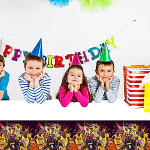 Chuntianli 2pcs Lakers Tablecloth Disposable Tablecover Birthday Party Supplies and Decorations for Kid Boy Baby Shower Rectangle Tables 70"X42",2 Pack