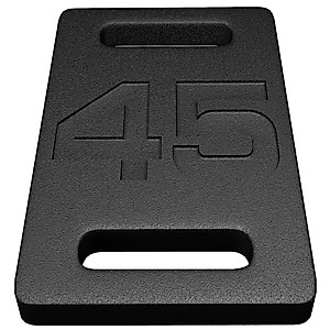 Signature Fitness Cast Iron Ruck Plate, Weighted Plate for Rucking, Swings, Squat, Strength Training, Fitness Workout, and Home Exercises, 45-Pound