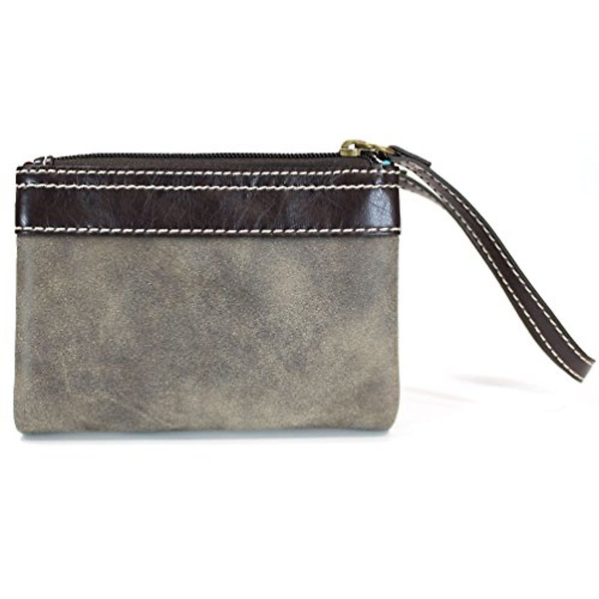 Chala GEMINI Crossbody Faux Leather Gift Messenger Bag with Double Zip Wallet (Light Grey Handbag Only + Wallet Set)