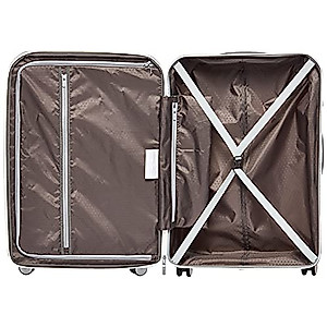 Samsonite Freeform Hardside Expandable with Double Spinner Wheels, Checked-Large 28-Inch, White
