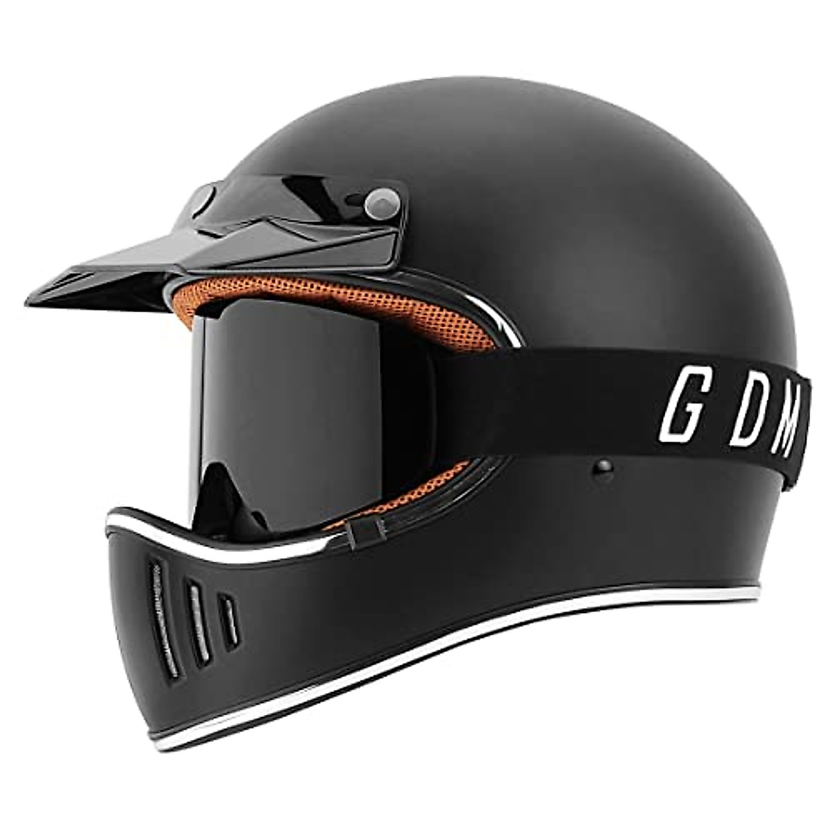 GDM Rebel Retro Vintage Motorcycle Helmet Sahara Package (Large)