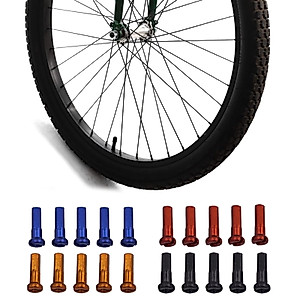 TRENDYBOY 80Pcs/Set Bicycle Spoke Caps 14mm Wheel Spoke Nipple Suitable for 14G Spoke Wire Mountain Road Bike Color Spoke (Color : Black)