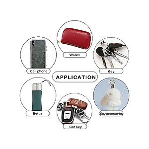 PAMIR TONG PU Faux Leather Wristlet Strap for Key, Hand Wrist Lanyard Key Chain Holder with Tassel for Wallet Purse Clutch Cellphone Wristlet Key (Red)