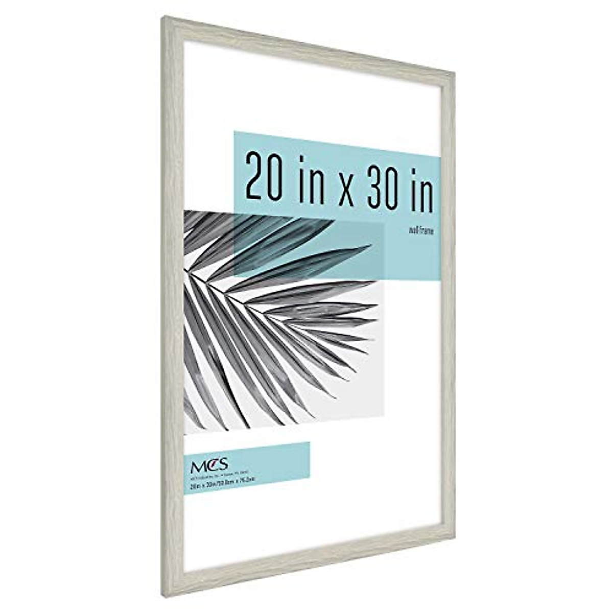 MCS Studio Gallery 20x30 Poster Frame Gray Woodgrain, Vertical & Horizontal Wall Hanging Large Picture Frame for Photos, Posters & Art Prints (2-Pack)