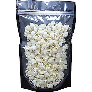 100 pcs Clear Front/Black Back 7.5" x 11.5" x 3.5" Stand Up Pouch Ziplock Mylar Smell Proof Bags