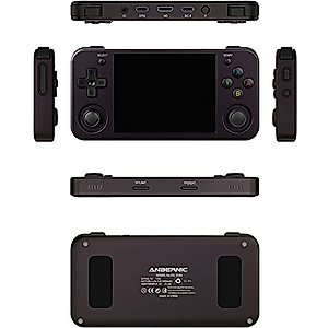 ANBERNIC RG353M Handheld Game Console , Aluminum Alloy CNC Process Dual OS Android 11 + Linux System Support 5G WiFi 4.2 Bluetooth Built-in 64G SD Card 4452 Games (Deep Purple)