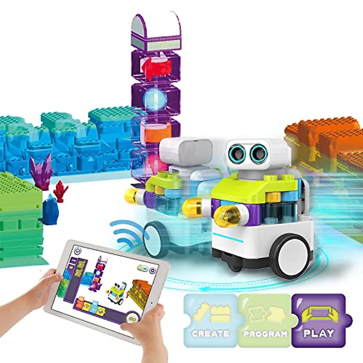 PAI TECHNOLOGY BOTZEES Coding Robots for Kids, Remote Control Robot, STEM Toys, Gift for Boys and Girls Age 4+ (APP Based, iOS, Android and Kindle Fire Compatible)