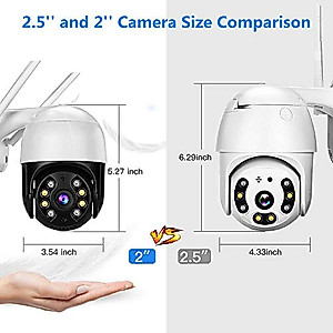 EVERSECU Outdoor PTZ Security Camera, 1080P Home 2.4Ghz WiFi IP Surveillance Camera, Two Way Audio Motion Detection Night Vision Outdoor CCTV Camera Supports SD Card and Cloud Storage