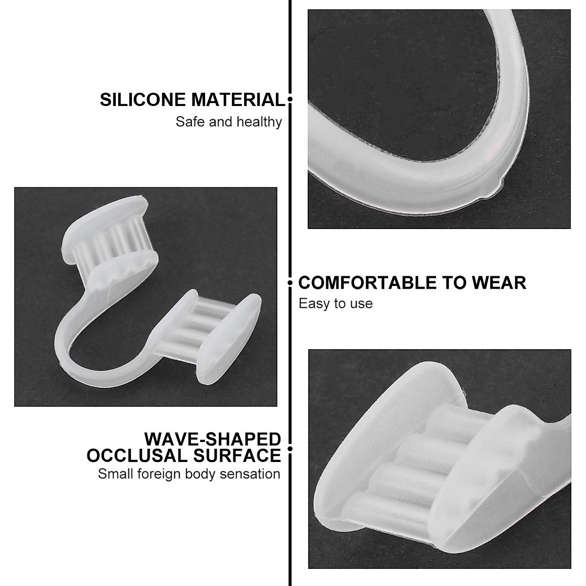 EXCEART 2PCS Professional Dental Guard Silicone Mouth Guard for Teeth Grinding Anti Grinding Dental Night Guard for Night Sleep