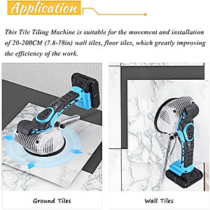 YJINGRUI Tile Vibration Machine 18000r/min, Tile Installation Tool Tile Tiling Machine, 16.8V 10AH Li-On Rechargeable (2 Battery)