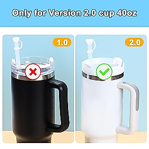 10pack Spill Proof Stopper Set Compatible with Stanley Quencher H2.0 FlowState 40oz Cup Accessories, Include 2 Silicone Cup Boot, 2 Lid Seal, 2 Leak Stopper, 2 Spill Stopper and 2 Straw Cover