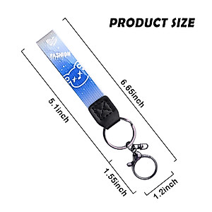 Kawaii Car Keychain Gradient Color Cute Keychains for Women/Men/Girls/Kids,Personalized Bear Keychains for Backpacks Charms Purse (Blue)…