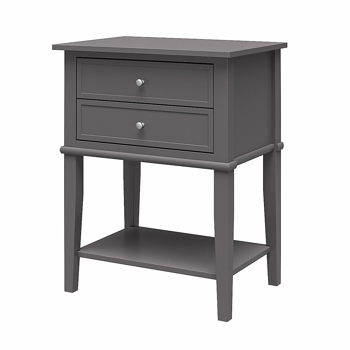 Ameriwood Home Franklin Accent Table with 2 Drawers, Graphite