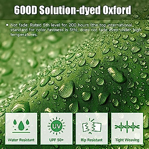 Travel Trailer Cover 24-27ft, DikaSun 600D Oxford Ripstop RV Cover Breathable Anti-UV Waterproof Windproof Camper Cover with Tire Cover, Tongue Jack Cover, Gutter Cover and Extra Long Straps