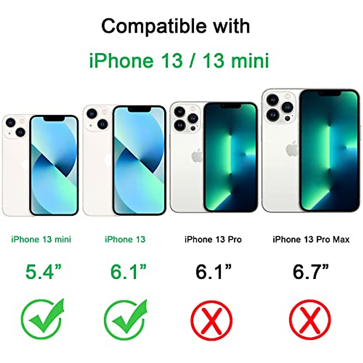 Hsefo for iPhone 13 & iPhone 13 Mini Camera Lens Protector, Bling 3D Rhinestone Sparkle Diamond 9H Tempered Glass Camera Cover Anti Scratch Shockproof Metal Lens Screen Full Protective Cover