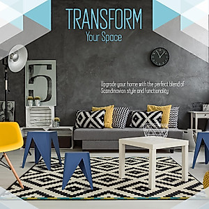 ISL Furnishings Zuho Stackable Stools, Set of 4 – Durable Plastic Stacking Chairs – Stack Stool Chair for Outdoor, Dining, Classroom, Kitchen, Counter, Flexible Seating, Space-Saver(Grey Blue)