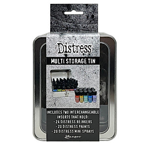 Bundle - Ranger Ink - Tim Holtz - Distress Multi Storage Tins Set of 2 - Paint reinker tda78616-2