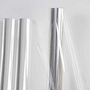 PerkHomy Folded 32" x 50' Cellophane Wrap Roll Folded 3 Mil Thick Cellophane For Gift Basket Treats Goodie Wrapping Craft Flower Bouquet Plastic Clear (32" fold into 16")