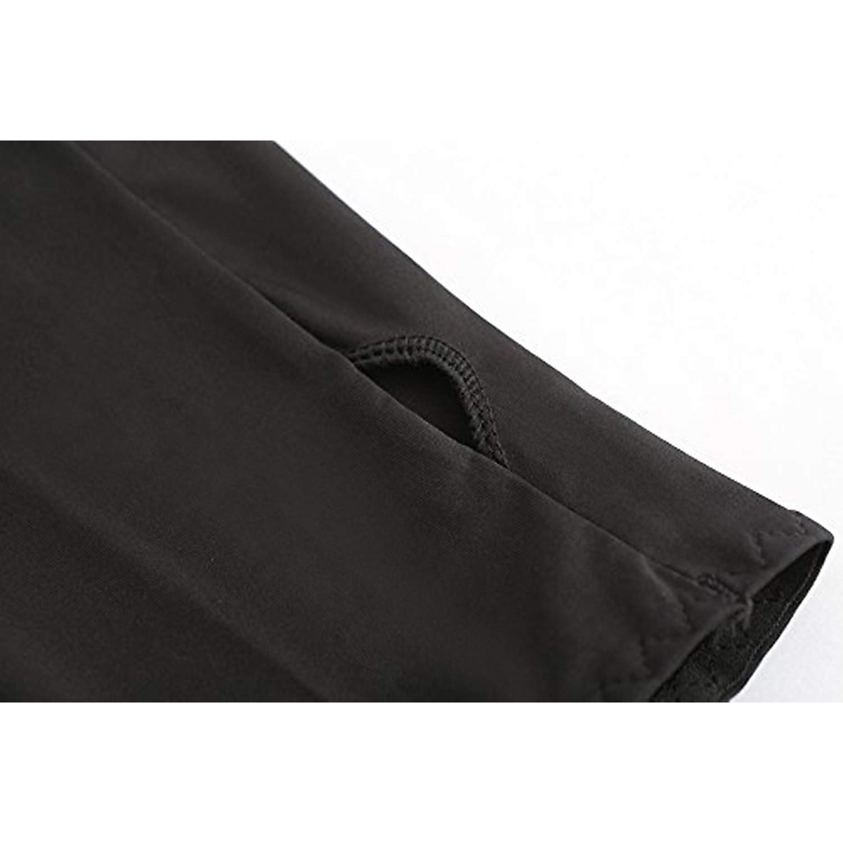 Women Cooling Shawl Arm Sleeve with Finger Hole, Comfortable & Breathable, Anti-UV, Ladies Sun Protection Cooler Shrug (Black)