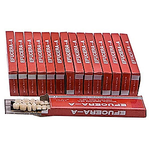 56 Pcs Dental Acrylic Resin Denture Tooth Kit False Tooth 23 A2 for Halloween Horror Teeth(2Sets)