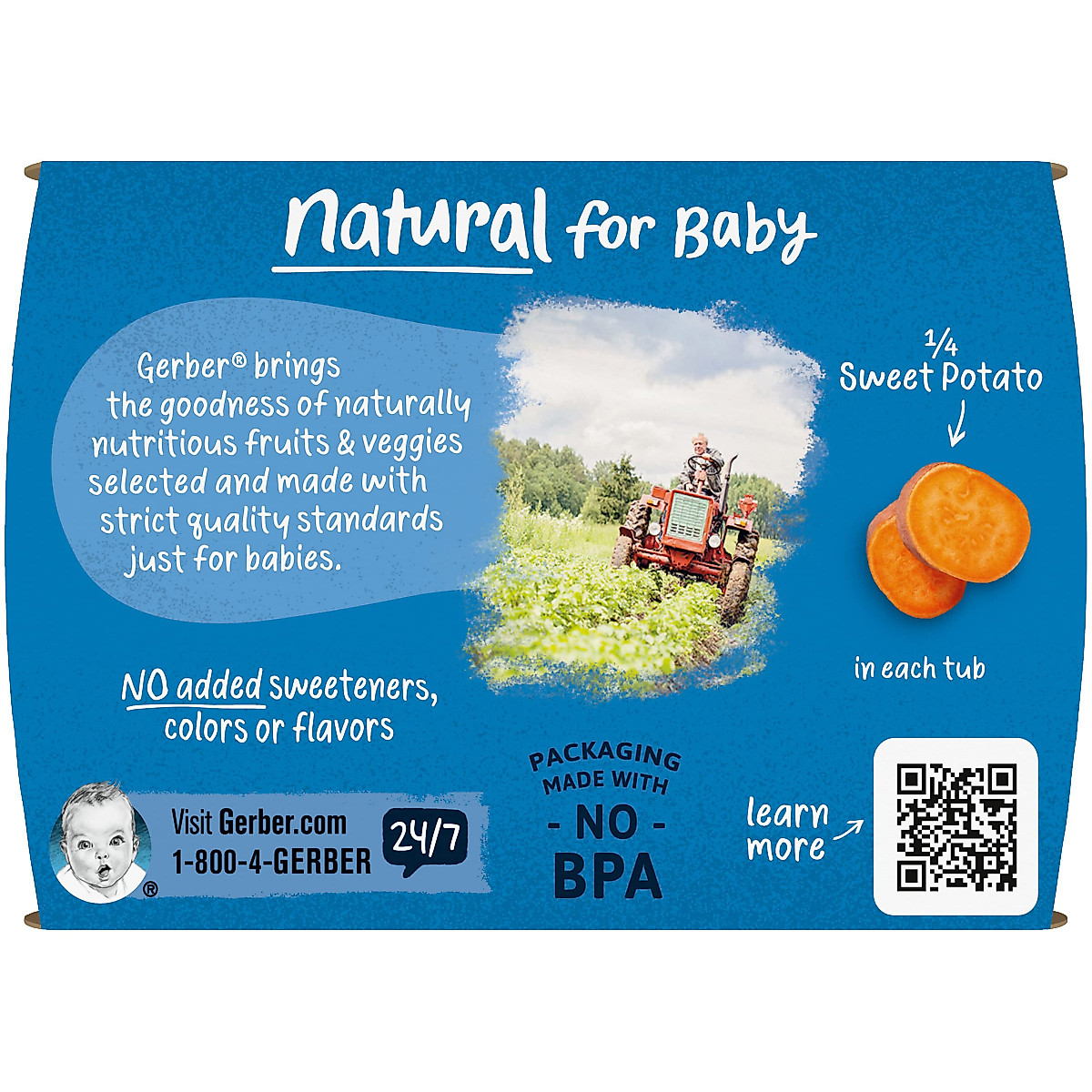 Gerber Natural for Baby 1st Foods Baby Food Tubs (Sweet Potato)
