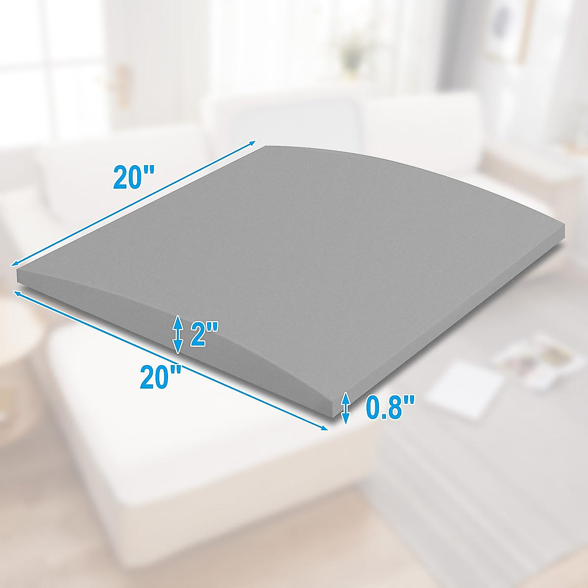 20" x 20" Foam Cushion Couch Cushion Support - Living Room Sofa Sag Support - High-Density Sag Repair Replacement for Sofa Couch Loveseat Chair (3)