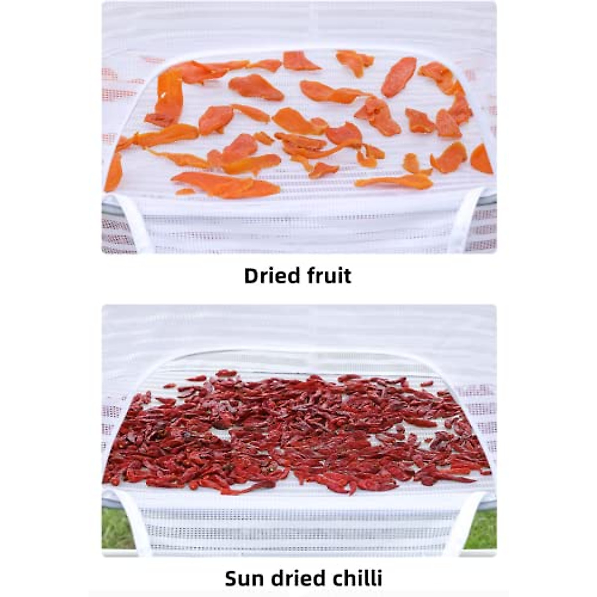 ENVEED 2pc Drying Rack 1-3 Layers Folding Fish Mesh, Non-Toxic Polyester Fiber Netting, Hanging Drying Fish Net, for Shrimp Fish Fruit Vegetables Herb, with Zipper (3 Layers 40 * 60cm)