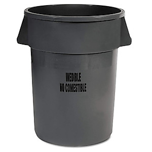 44-GAL GRAY BRUTE CONTAINER W/O LID W/INEDIBLE