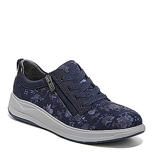 BZees Womens Tag Along Slip-On Sneaker Navy Floral 8.5 W