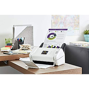Brother Wireless High-Speed Desktop Document Scanner, ADS-2700W, Touchscreen LCD, Duplex Scanning (Renewed)